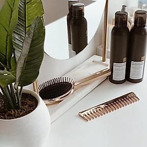 Kristin Ess Rose Gold Wide Tooth Detangling Hair Comb - Gently Detangles Hair + Scalp Stimulating (Pack of 1)