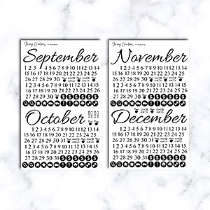 Essentials Calendar Planner and Journaling Stickers, Black and White Starter Kit for Journals and Planners, 12 Sheets, 1361 Stickers Per Pack