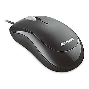 Microsoft Basic Optical Mouse for Business - Black. Comfortable, Wired, USB mouse for PC/Laptop/Desktop, with fast scroll wheel, works with Mac/Windows Computers