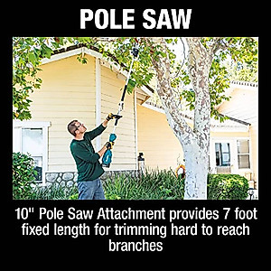 Makita XUX02SM1X4 18V LXT Lithium-Ion Brushless Cordless Couple Shaft Power Head Kit With 13" String Trimmer & 10" Pole Saw Attachments (4.0Ah)