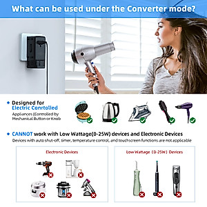 Power Converter Adapter Combo 2000W Voltage Converter 220V to 110V converters and adapters for Travel Europe Built-in with 4 Adapter Plugs US to Europe, UK, Israel, Africa Over 150 Countries FUNPRO