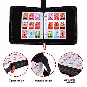 MZZNX 495 Pockets Binder Holder for Animal Crossing Mini Amiibo Cards, 1.3"x1" ACNH NFC Tag Game Mini Cards Holder (Tools)