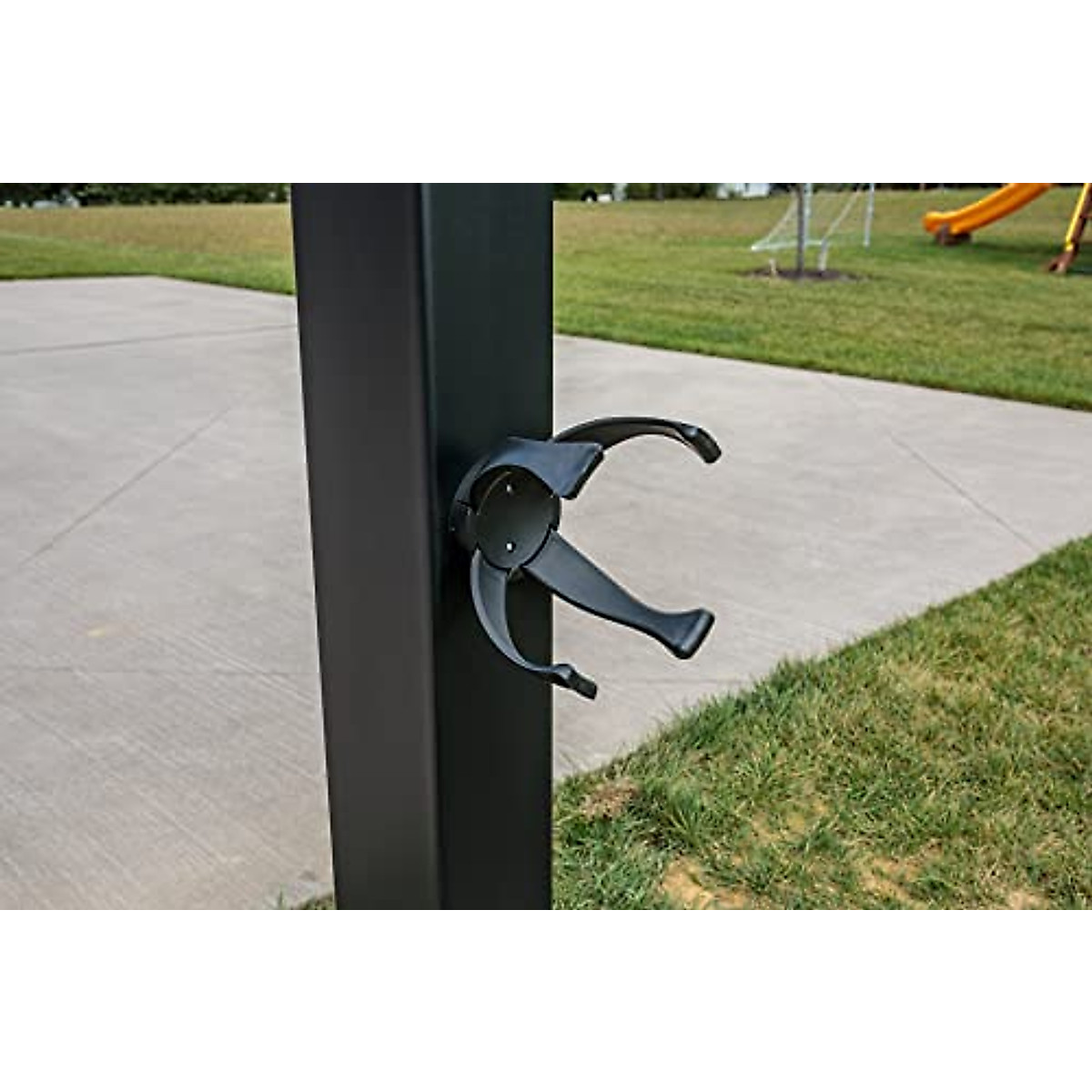 Silverback Basketball Holder Compatible with Men's, Women's, Youth Basketballs, Soccer Balls, Volleyballs, and Kickballs,Black