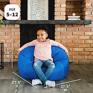Big Joe Classic Bean Bag Chair, Sapphire Smartmax, 2ft Round