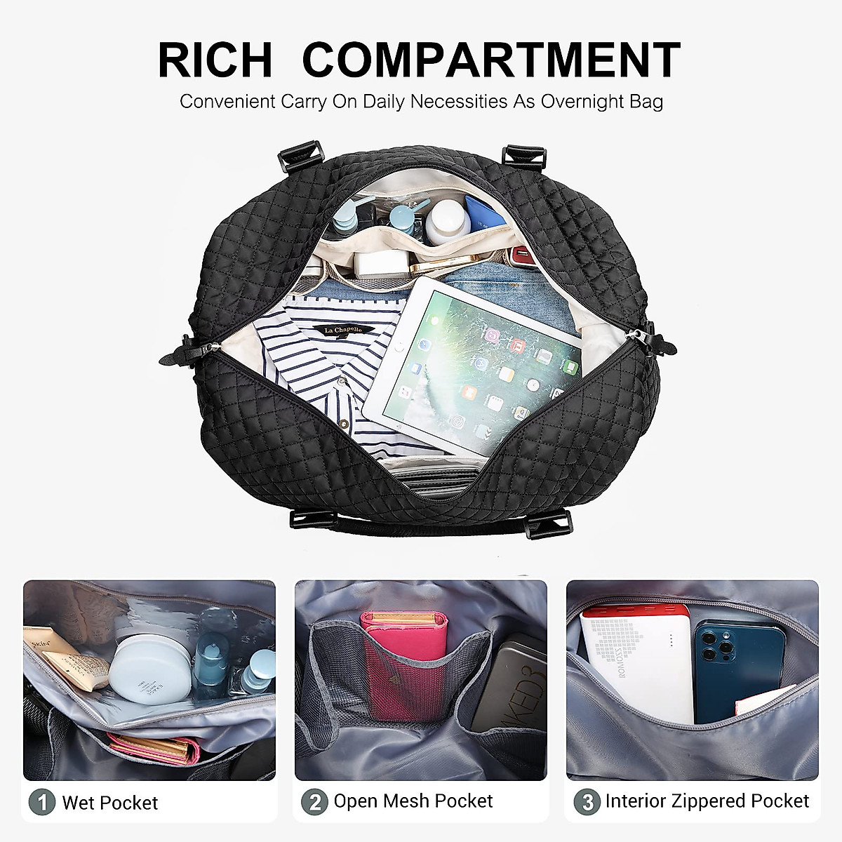 LOVEVOOK Weekender Bag for Women Cute Travel Tote Bag Gym Duffel Bag with Toiletry Bag Carry On Bag Overnight Bag with Wet Pocket Hospital Bag for Labor and Delivery