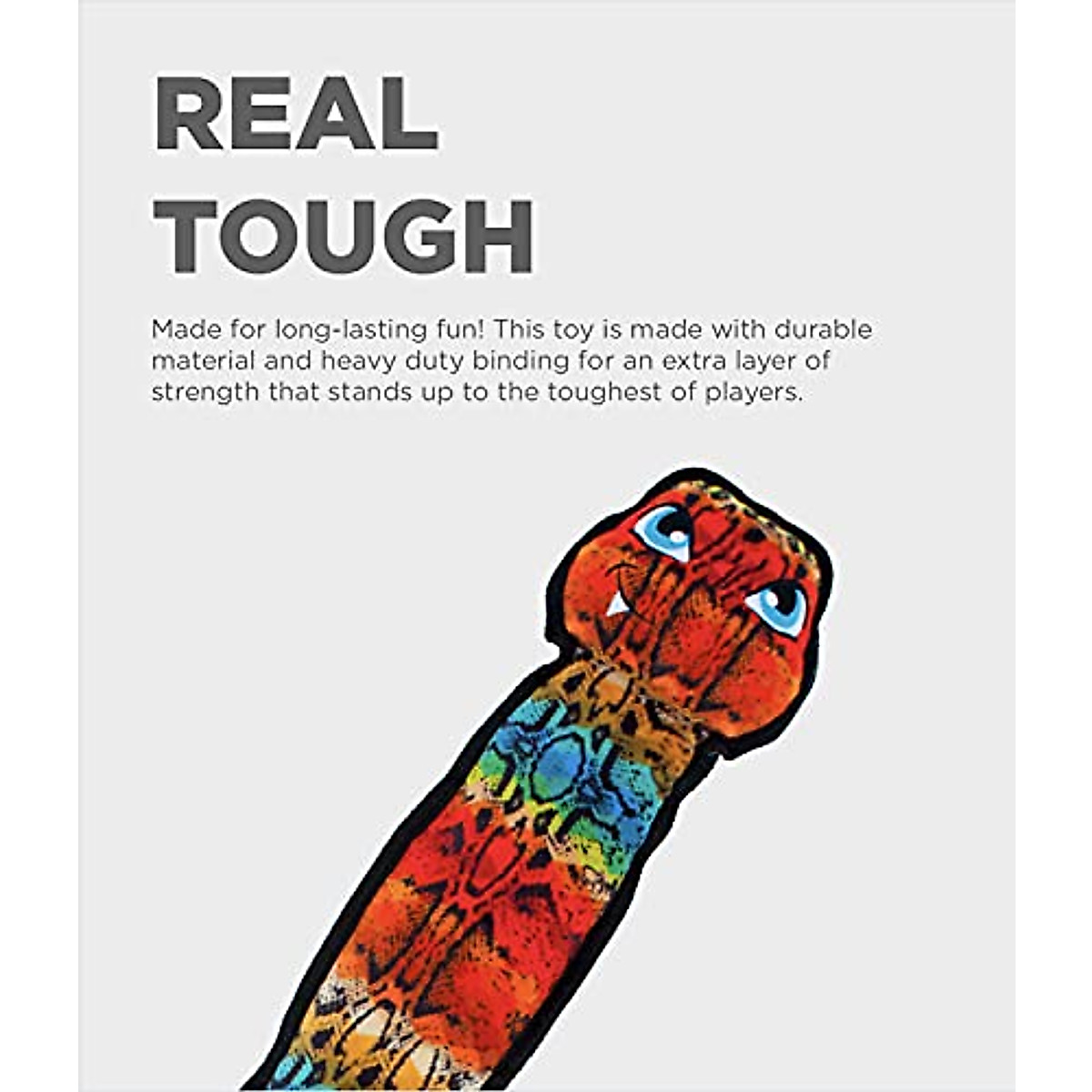 Outward Hound Invincibles Tough Skinz Cobra Tug Squeaky Dog Toy, XL, Multicolor