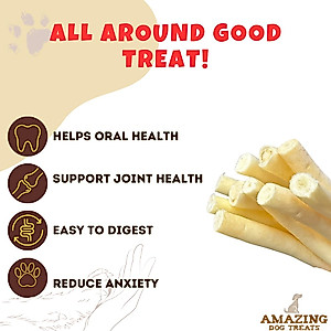 Amazing Dog Treats Cow Tail Dog Chew- (Variety Size 4-6 Inch - 2 Lb) Premium Quality - Thin - Sourced from Grass Fed Cattle - Long Lasting Dog Chew- Rawhide Alternative