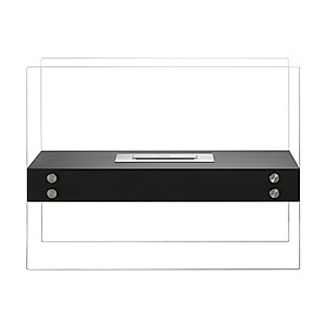 Freestanding Ventless Bio Ethanol Fireplace - Vitrum H Black | Ignis