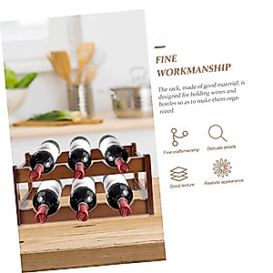 Veemoon Solid Wood Wine Rack Wine Storage Stand Wine Cabinet Organizer Water Bottle Holder Stand Liquor Cabinet for Home Table Top Wine Rack Show Racks for Floor Red Wine Display Rack