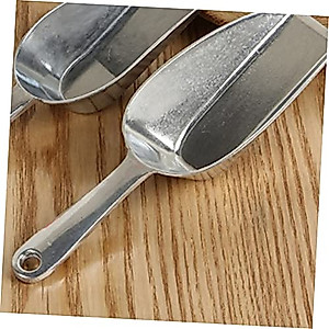 Zerodeko 2pcs Ice Scoop Condiments Scoop Metal Food Scoop Kitchen Scoops Pooper Scooper Metal Ice Cube Candy Stainless Steel Ice Scoop Professional Bar Scoop Professional Ice Scoop Silver