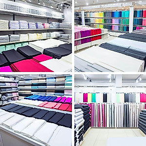 ITY Fabric | 2 Yards | Jersey Spandex Knit Fabric | Stretchy | Anti-Wrinkle, Breathable | 60" Wide | Apparel, Dress, Top, Skirt (White, 2 Yards)