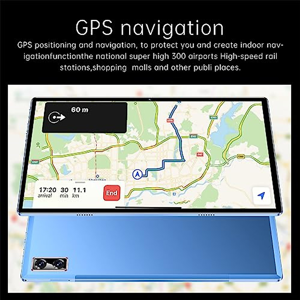 Smart Tablet, 8GB RAM 256GB ROM 1960 X 1080 Resolution WiFi Tablet 5G WiFi Dual Speakers with Keyboard for Game for Reading (US Plug)