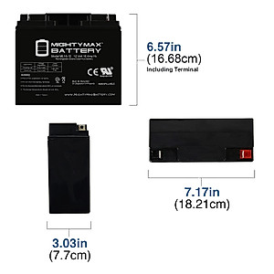 Mighty Max Battery ML18-12 - 12V 18AH UPS Replacement Battery Compatible with Power Patrol SLA1116