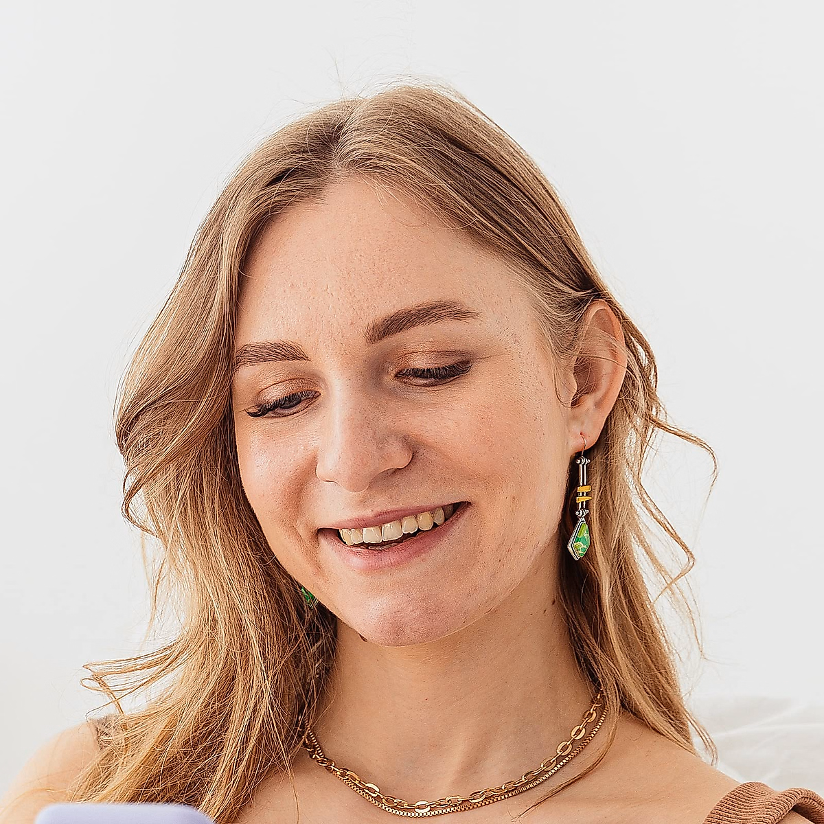 JA.S.JR Silver Handmade Boho Earrings Dangle Earrings for Women