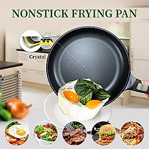 Diricho 8" Nonstick Frying Pan, 8/10/11 inch Non Stick Egg Pans Omelet Skillet with Removable Handle, Oven and Dishwasher Safe, Induction Compatible, Healthy Cooking Cookware, PFOA Free