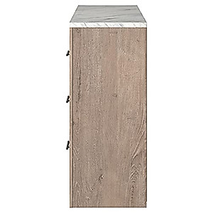 Signature Design by Ashley Senniberg Contemporary Dresser, Light Brown/White