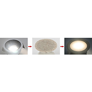 Kiven Led Light Cover,Light Blocking Stickers, 2.4in in Dia,Brownish Yellow Fabric, LED Light Dimming Sticker for Recessed Light/Can Light, LED Spotlight, Ceiling Light, Downlight