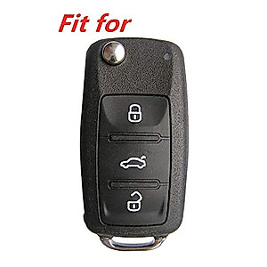 KAWIHEN Silicone Key Fob Cover Compatible with for 3 Button Bettle Golf Jetta Passta HLO1J0959753AM HLO1J0959753D NBG735868T NBG 735868T