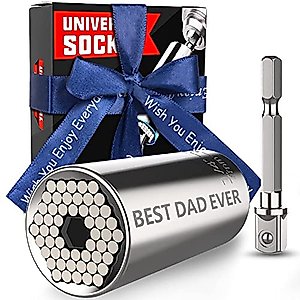 YOMERTO Stocking Stuffers for Men Dad Christmas Gifts Universal Socket Tools Sets, Gifts for Dad Men BEST DAD EVER for Father Grandpa Birthday Gifts from Daughter Son Wife Kids, Multitools 7-19mm