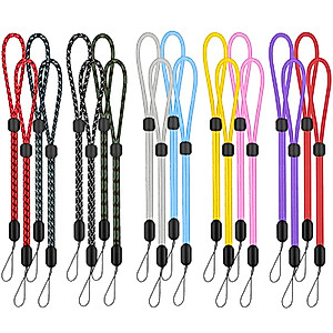 Hand Wrist Strap Lanyard, 6 Pack 8inch Adjustable Nylon Wristlet Straps Keychain String for Cell Phone Case Holder, AirPods Pro 2 2022, Camera, Key, GoPro, USB Drive, Ski Glove (Multi-Color)