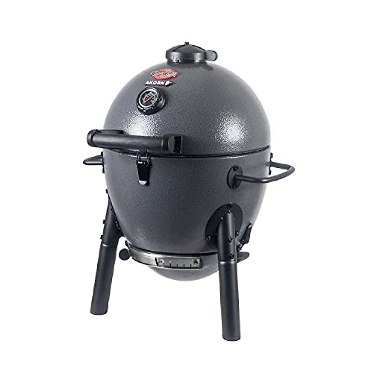 Char-Griller® AKORN® Jr. Portable Kamado Charcoal Grill and Smoker with Cast Iron Grates and Locking Lid with 155 Cooking Square Inches in Ash, Model E86714