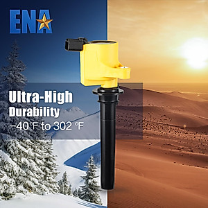 ENA Set of 6 Yellow Ignition Coil Pack 2001-2008 Compatible with Ford Mercury Mazda Tribute Mariner Escape Five Hundred Freestyle Montego Taurus Sable V6 3.0L Replacement for DG500 DG513 FD502