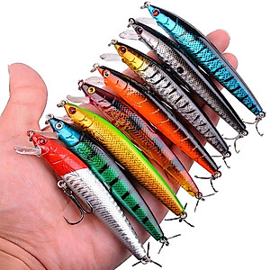 Aorace 43pcs Bass Fishing 56pcs Lures Kit Set Topwater Hard Baits Minnow Crankbait Pencil VIB Swimbait for Bass Pike Fit Saltwater and Freshwater