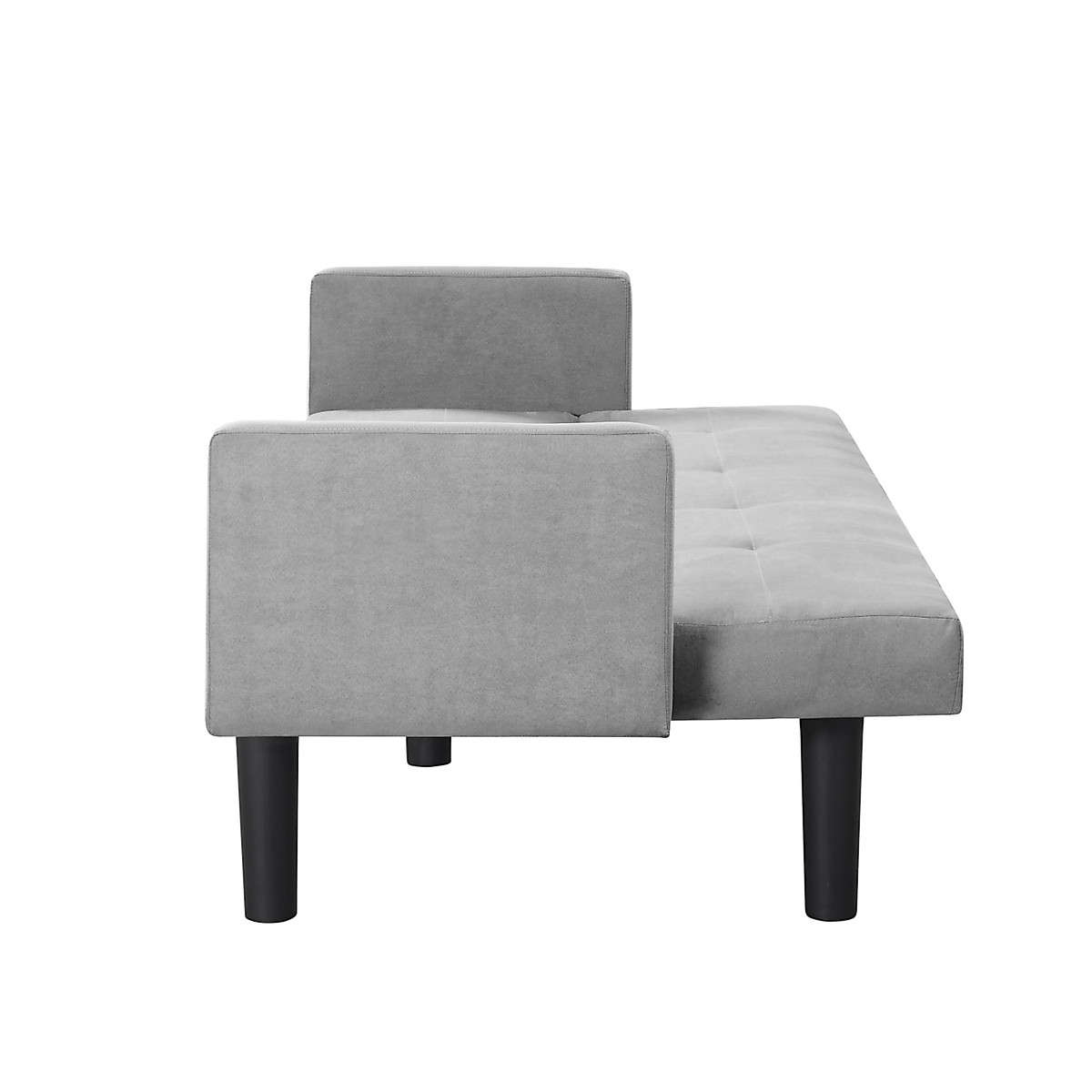 ManyStars 74.8''Modern Convertible, Futon Couch with Adjustable Back,Loveseats, Foam Filling Sofa Bed for Compact Living Room,Comfort and Flexibility,Light Gray, Twin Size Sleeper