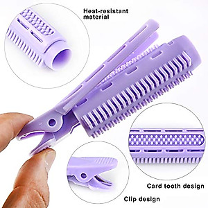 PIJOOKI Volumizing Clip for Women, 6Pcs Hair Root Clip, Natural Fluffy Hair Clip Long/Short Hair Root Lift Styling Tool&Appliances, Plastic, Purple