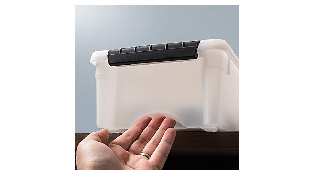 IRIS 6 Quart Stackable Storage Bins - BPA-Free Discreet Organizer