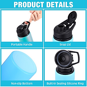 Yinder 16 PCS 20oz Aluminum Water Bottle Bulk Multicolor Reusable Sports Bottle with Snap Lids Multipack Vacuum Water Flask for Travel Camping, Picnics, Gym, Hiking, Cycling, Fishing