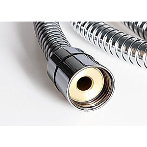 Klabb stainless steel Shower Hose, 96 Inches Chrome Handheld Shower Head Hose With Brass insert and nut.