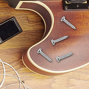 SUPVOX 50 PCS Tuning Peg Tuning Key Screws Machine Heads Guitar Tuner Mounting Screws for Electric/Acoustic Guitar Bass 11 x 2 mm (Silver)