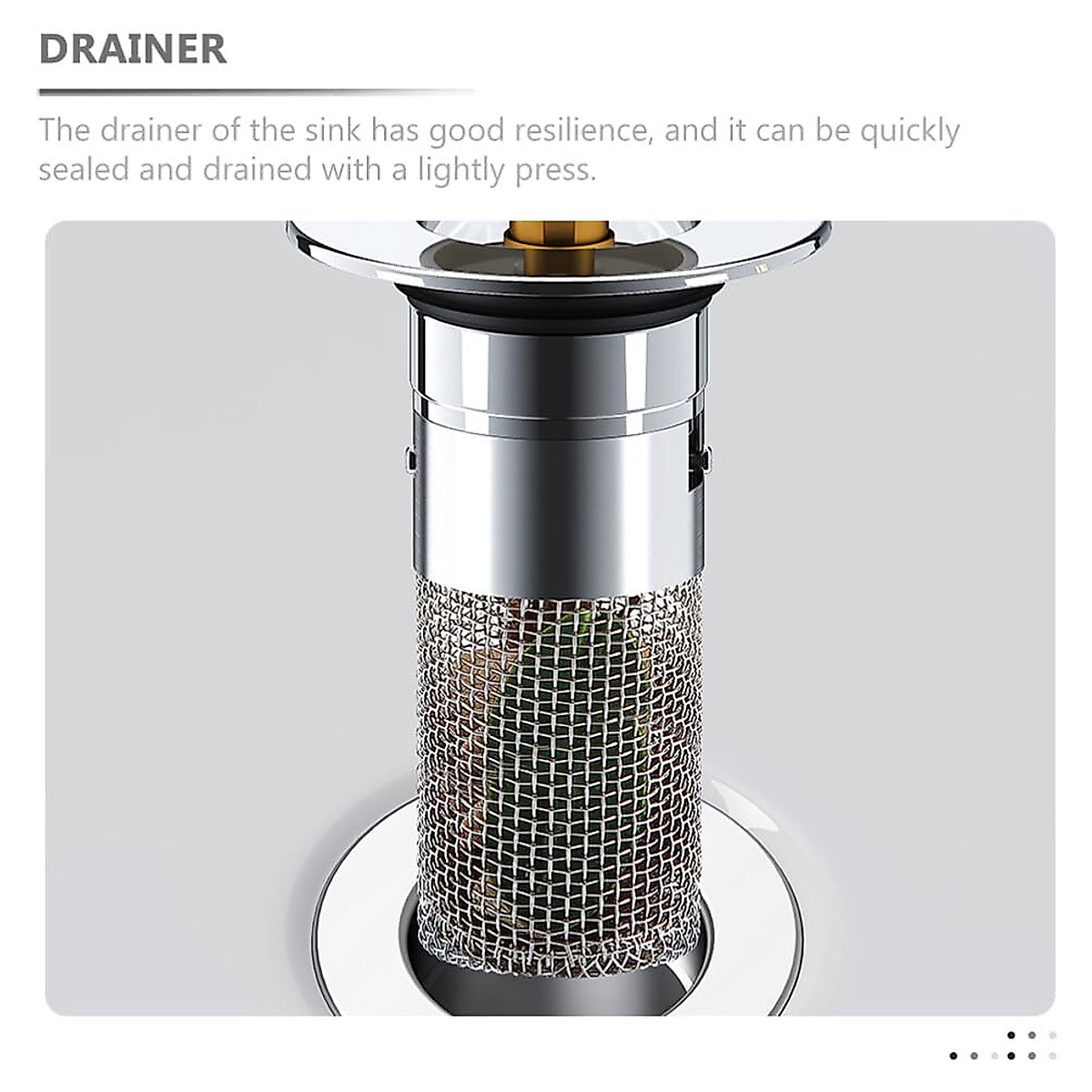 Kichvoe Wash Basin Drainer Sink Drain Plugs Kitchen Sink Drainer Plugs Bathroom Sink Stopper Sink Stopper Drainer Bathtub Cups Sink Hair Catcher Anti-blocking Substitute Brass Washbasin