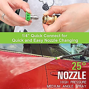 High Pressure Water Spray Gun Wand Jet Nozzle Tips, Power Washer Water Gun Compatible with Some of Greenworks Karcher Ryobi Homelite Powerstroke Electric Pressure Washer Max 1900 PSI