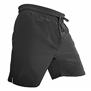 Koyotee Men's US Army Logo Black Athletic Nylon Running Workout Shorts Medium