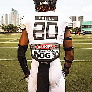 Battle Sports Novelty Football Back Plate- Lower Backplate - Rear Lower Back Protector Hard Outer Shell & Contoured Foam for Youth, Kids and Adults