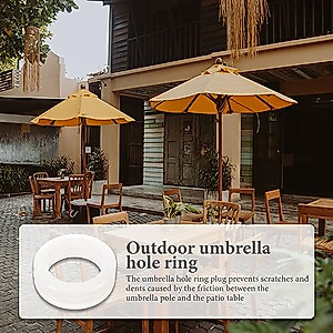 Happyyami 2Pcs Patio Table Umbrella Hole Ring Silicon Rubber Umbrella Table Hole Ring Outdoor Silicone Umbrella Hole Rings Umbrella Hole Rings Umbrella Hole Ring