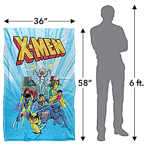 Marvel Blanket, 36"x58" X-Men Character Group Logo Silky Touch Super Soft Throw Blanket