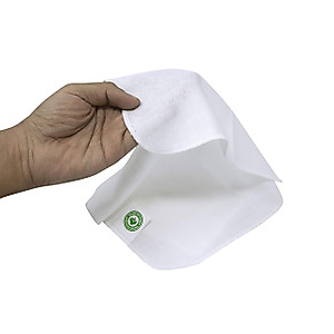 Organic Cotton Facial Cleansing Cloths- Set of 10 Reusable & Washable Muslin Makeup Remover Muslin Face Cloth - Cotton Facial Exfoliator - Muslin Cloth Makeup Remover Wipes - Extremely Soft