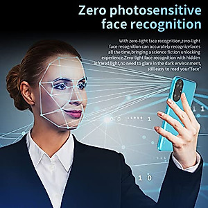 FOTABPYTI Smart Phone, Face Recognition 3 Card Slots 6.5 Inch Cell Phone 5MP Front 13MP Rear Camera 100-240V Ultra Thin MT6580 CPU Processor for Android 10 for Adults (US Plug)