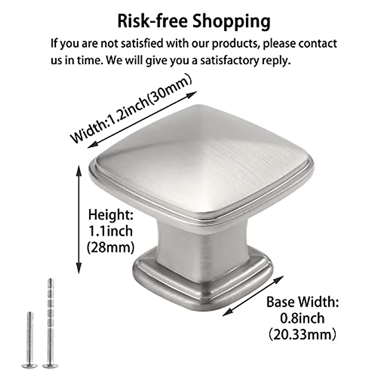 homdiy 30Pack Cabinet Knobs Brushed Nickel Knobs Drawer Knobs - LS8791SNB Kitchen Knobs Brushed Nickel Cabinet Door Knobs, 30 Pack Cabinet Door Knobs