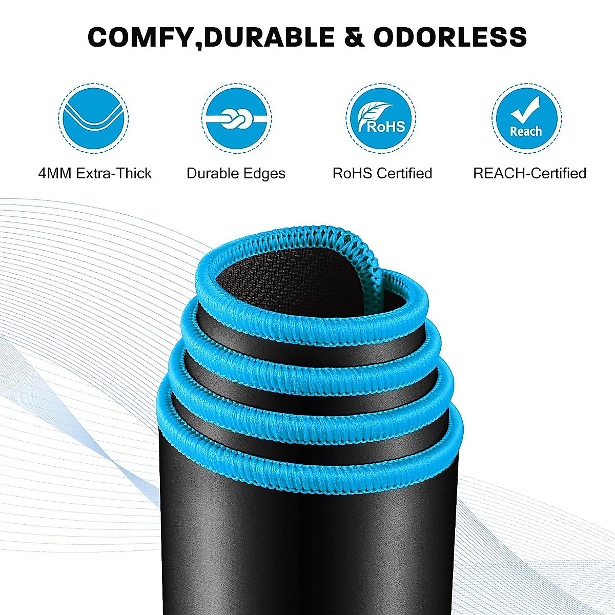 YXLILI Gaming Mouse Pad XXL Large Mouse Pads 31.5X11.8In Extended Computer Mouse Mat for Wireless Mouse Keyboard with Stitched Edges, Non-Slip Base, Waterproof Mousepads for Office Home Gaming-Blue