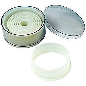 Oggibox 9-Piece Round Cookie Cutter Set, Multi-size Circle Biscuit Cutter Set Nylon Sandwich Pastry Cutters for Fondant, Cake, Dough