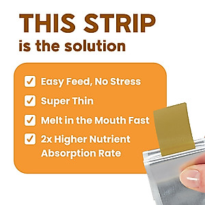 Mepet Multivitamin for Dogs - Mouth Dissolving Strips, Dog Vitamins and Supplements - for Healthy Skin, Coat, Hip & Joint Support, Immune & Digestive System - Pet Health Supplies - Beef, 30 Strips