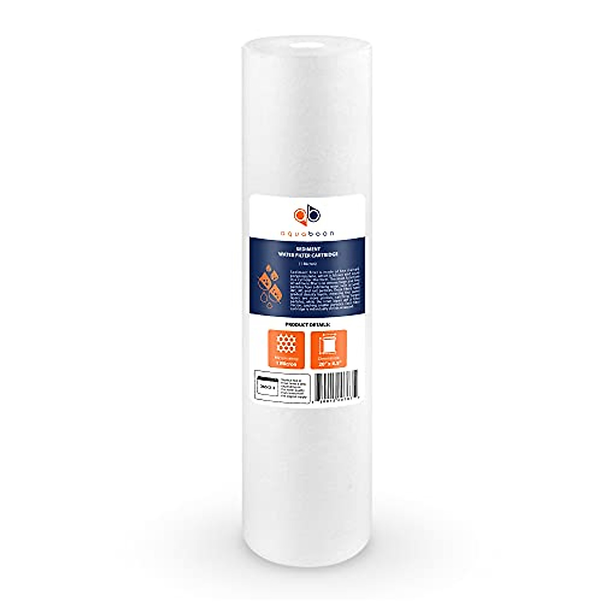 Aquaboon 1 Micron 20" x 4.5" Sediment Water Filter Replacement Cartridge | Whole House Sediment Filtration | Compatible with AP810-2, SDC-45-2005, FPMB-BB5-20, P5-20BB, FP25B, 155358-43, 2 Pack
