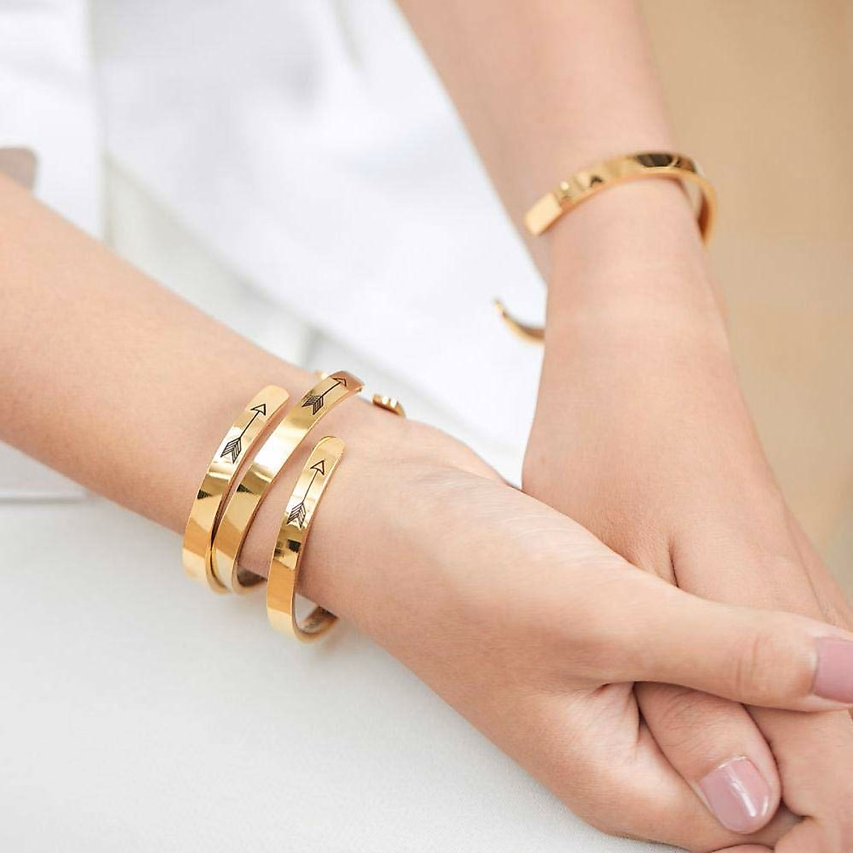 Mint & Lily Mother's Day Gift Mama Bear & Her Baby Bears Cuff Bracelet | Personalized Mantra Bangle | Gift For Her | Rose Gold