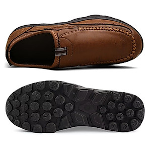 Men Casual Slip On Loafers, Mens Comfortable Moccasin Shoes for Walking and Driving, Soft Daily Sneaker, Mocasines para Hombre Light Brown