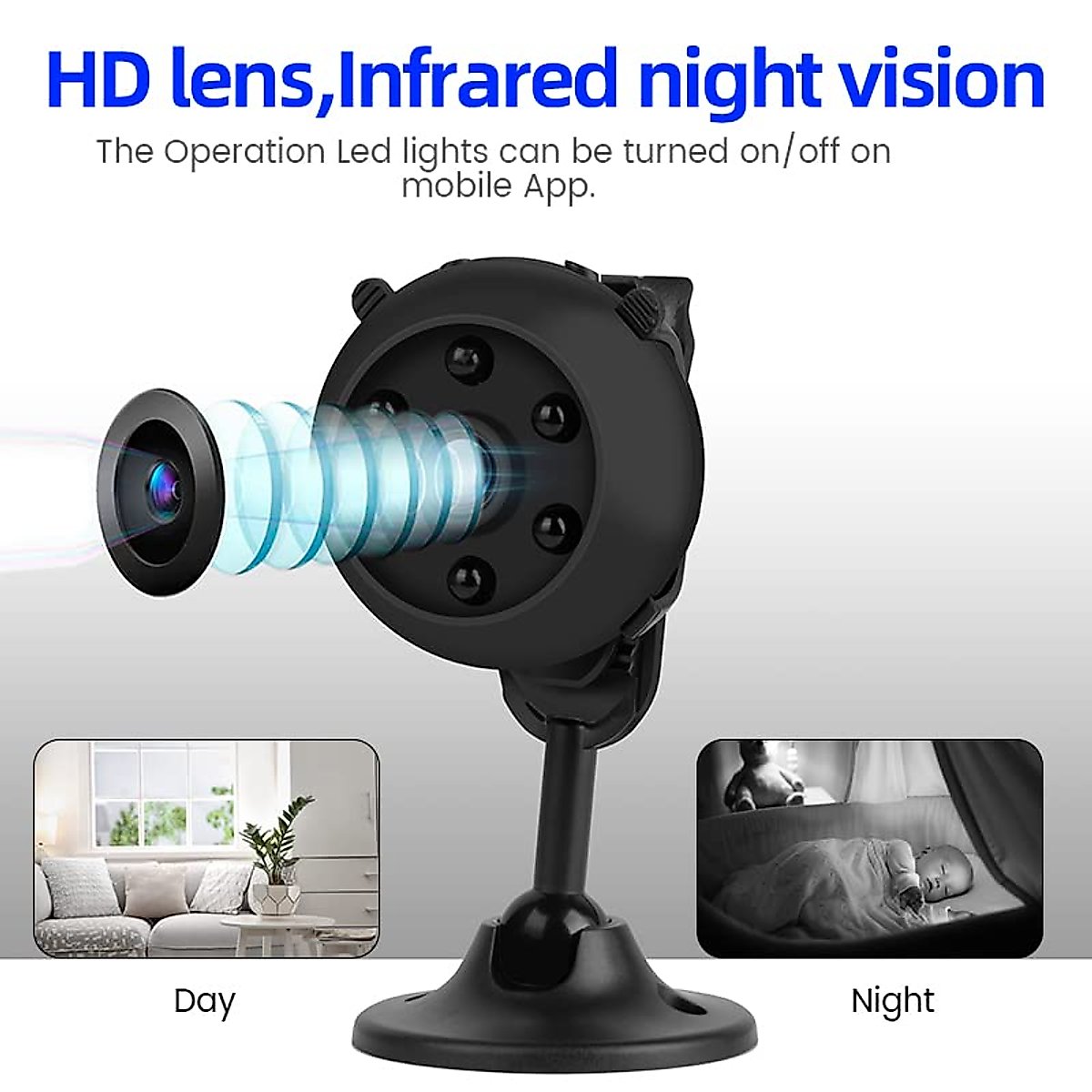 Newfun Mini WiFi Wireless Spy Camera- Hidden Camera with Audio 1080p Cam with Night Vision, Motion Detection, Remote Viewing for Security with iOS,Android Phone App, Suitable for Home Office Cameras