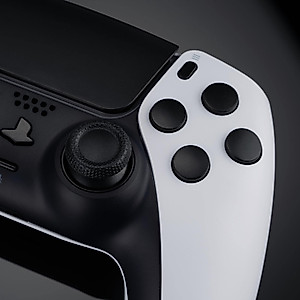 Replacement Thumbsticks Button Kit for PS5 Controller, L1 R1 L2 R2 Triggers, ABXY Buttons, D-pad, Faceplate Cover and Action Buttons with Repair Tools for DualSense Controller (Black)